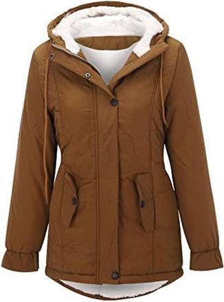 Generic Veste Polaire pour Femme Blouson Premium Micro Capuche Molletonn&eacute;e L&eacute;g&egrave;re Couleur Unie Mode Peluche Duffle Coat Fonctionnelle D&eacute;contract&eacute;e Doux Ample