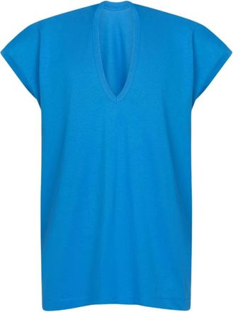 Dries Van Noten Femme, Tops, Bleu, Taille: 38 FR T-shirt ras du cou