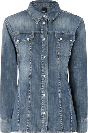 Pinko Casteldoria Camicia Light Denim - - Blouses & Shirts - Damen - Blau - M