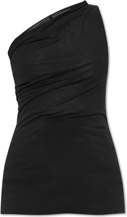 Rick Owens Femme, Tops, Noir, Taille: 36 FR Athena One-Shoulder Tank Top