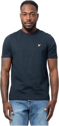 Lyle & Scott Homme, Tops, Bleu, Taille: S T-shirt ras du cou en coton