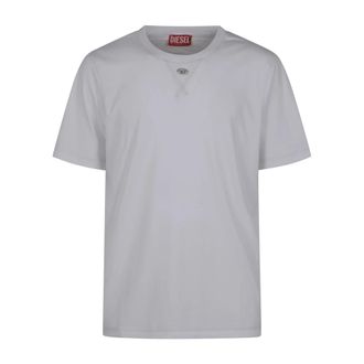 Diesel Regular T-Shirt mit Rundhalsausschnitt und Oval D - - Tops - Herren - Wei&szlig; - S