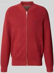 Fynch-Hatton Strickjacke mit Zweiwege-Rei&szlig;verschluss und Label-Stitching