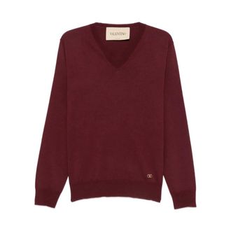 Valentino VLogo Pullover aus Schurwolle - - Knitwear - Herren - Rot - L
