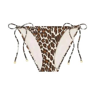 Tory Burch Bedrucktes String Bikini-Unterteil - - Swimwear - Damen - Braun - L