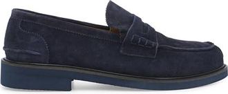 Melluso Mocassins en Daim Bleu pour Homme u0890z 45