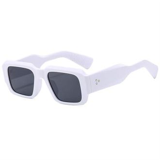 Generic Lunettes De Soleil Carr&eacute;es Dext&eacute;rieur For Hommes Et Femmes, For La Conduite, Les D&eacute;placements Quotidiens Vacances(White)