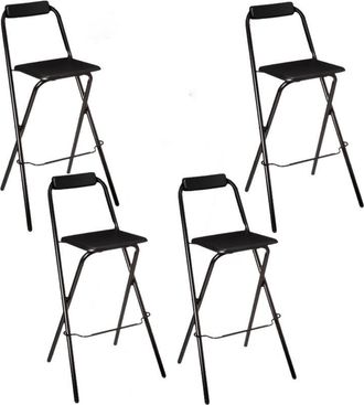 Atmosphera Atmosphera - Lot de 4 Chaises de bar pliante Louna - h. 97,5 cm