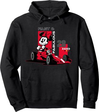 Disney Racing Minnie Mouse Fast & Fabulous Race Car Driver Pullover Hoodie