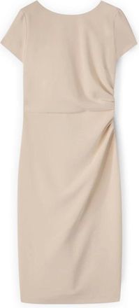 Motivi Femme, Robes, Beige, Taille: 36 FR Robe fourreau en cr&ecirc;pe avec drap&eacute;
