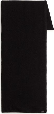 Woolrich Gestrickter Schal mit kleinem Logo-Detail - Schwarz