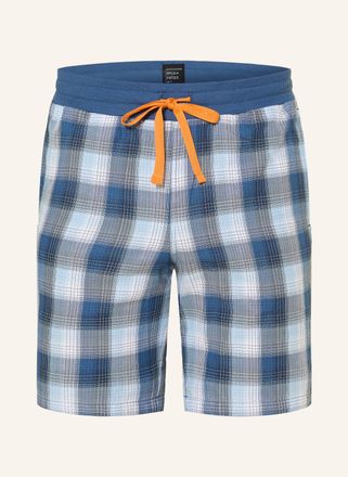 Schiesser Schlafshorts Mix+Relax blau