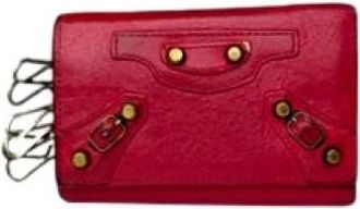 Balenciaga Porte-cl&eacute;s vintage Pre-owned City - Femme - Pre-owned - Rouge - Taille: ONE Size