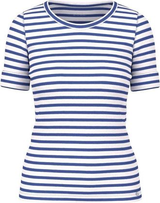 Marc Cain Damen T-Shirt aus Baumwoll-Rip