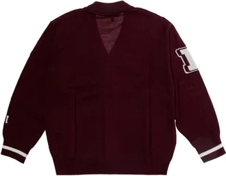 Emporio Armani Boys Long-Sleeved T-Shirt Bordeaux Cotton Top