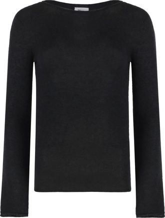 THE (ALPHABET) Femme, Pulls, Noir, Taille: 42 FR Pull en Soie et Cachemire