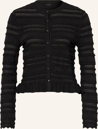 Ted Baker Strickjacke Avria Mit R&uuml;schen schwarz