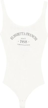 Elisabetta Franchi Femme, Tops, Blanc, Taille: 34 FR Body Tricot
