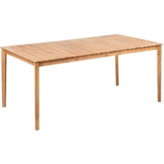 Beliani Gartentisch JACO 180 cm 100 cm Akazienholz Hellbraun
