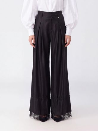 Giuseppe Di Morabito Pantalon large de tailleur avec empi&egrave;cements en dentelle