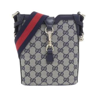 Gucci Pre-owned GG Canvas Leder Schultertasche - - Pre-owned - Damen - Blau - ONE SIZE
