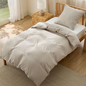 Bedsure Housse de Couette 140x200 cm - Parure en Microfibre de Polyester Oeko-TEX - Bedding Sets Housses de Couettes 140x200 + Taies doreiller 65x65 cm avec F