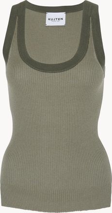 Kujten Débadeur soie-cachemire colorblock - Débardeur Nael