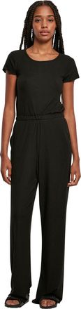 Urban Classics Damen Dames Rib Wid Leg Jumpsuit, Schwarz, XS EU