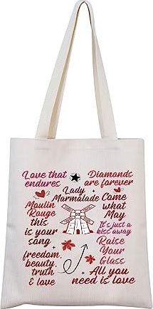 Generic Moulin Rouge Sac fourre-tout musical Moulin Rouge Citation Moulin Rouge, Sac fourre-tout Rouge, Small