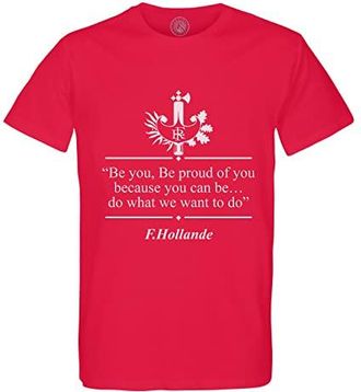 Fabulous T-Shirt Homme Col Rond Coton Bio Fran&ccedil;ois Hollande Discours en Anglais Humour Politique