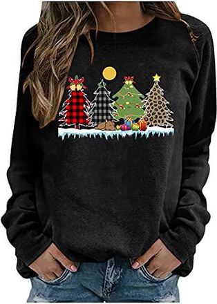 Generic Sweat-shirt &agrave; manches longues pour femme 2026, Noir, 3XL