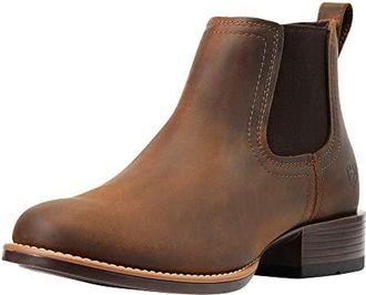 Ariat Homme Booker Ultra Bottes Western à Bout Rond, Aspect Vieilli Marron, 42.5 EU