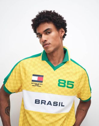 Tommy Hilfiger Coupe du Monde - Maillot de football du Br&eacute;sil - Jaune