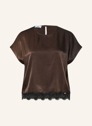 Cinque Cinque Blusenshirt Ciplus Mit Spitze braun