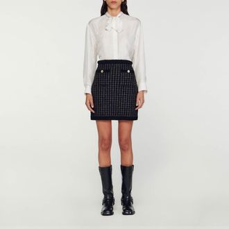 Sandro Jupe en maille texturée