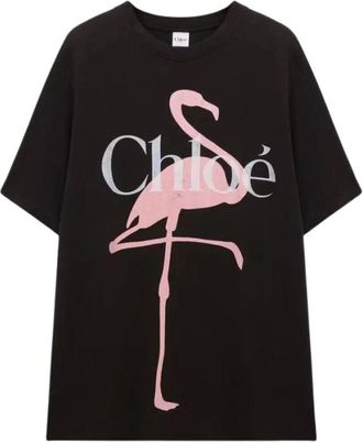 Chlo&eacute; Femme, Tops, Noir, Taille: 42 FR T-Shirt E26