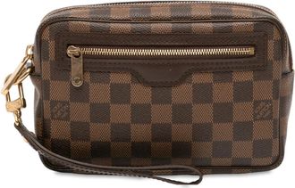 Louis Vuitton Clutches - Damier Ebene Pochette Billets Macao - Gr. unisize - in Braun - f&uuml;r Damen