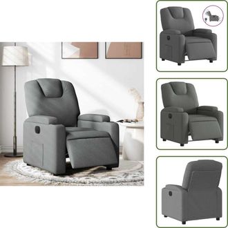 vidaXL Relaxsessel Elektrisch Dunkelgrau Stoff - Fernsehsessel - Relaxsessel - Elektrischer Sessel - Bequeme Lounge Chair - Wohlf&uuml;hlsitz