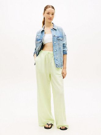 Tommy Hilfiger Pantalon en lin m&eacute;lang&eacute; &agrave; cordon de serrage