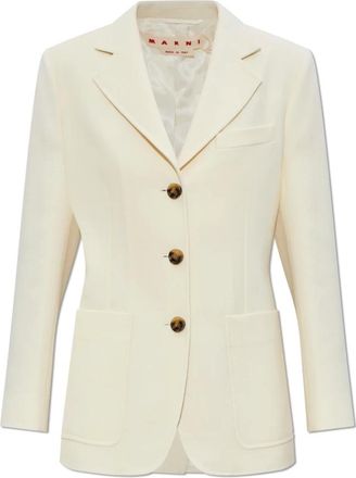 Marni Femme, Vestes, Beige, Taille: 38 FR Wool Blazer