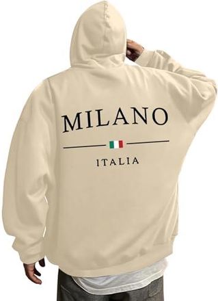 Generic Sweat a Capuche Homme Sweatshirt Hooded Sweats &agrave; Capuche avec Imprim&eacute; Lettre pour Un Confort Styl&eacute; et Id&eacute;al pour Les Activit&eacute;s Ext&eacute;rieures