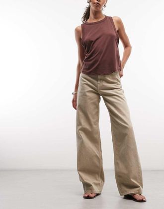 Carhartt Work in Progress Jane - Jeans in Beige mit weitem Schnitt-Neutral