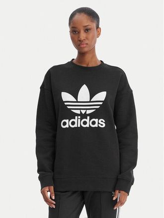 adidas Sweatshirt Trefoil Crew FM3272 Schwarz Regular Fit