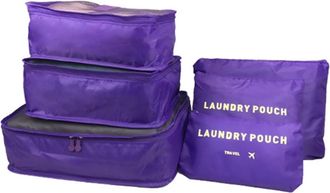 Generic 6 Teile/Satz Reisegep&auml;ck Organizer Taschen for Kleidung Lagerung Tragbare Koffer Verpackung W&auml;sche F&auml;llen(Purpple)