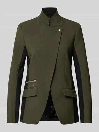 Marc Cain Slim Fit Longblazer mit Zweiwege-Rei&szlig;verschluss