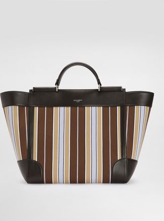 Dolce & Gabbana Sicily Jacquard Fabric Handbag - Mann Shopper Multicolor Onesize