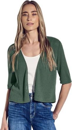 Street One Veste Aspect Tricot pour Femme, Kaki, 40