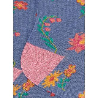 Dor&eacute; Dor&eacute; Chaussettes mi-hautes fleuries en coton m&eacute;lang&eacute;