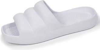 Isotoner Mules Claquettes Femme Confort et légèreté exceptionnelle, 37 EU, Blanc
