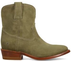 Frye Frye Billy Bottes western courtes en cuir pour femme Style cowgirl classique Artisanat durable Coupe confortable, Jade - Daim, 38 EU